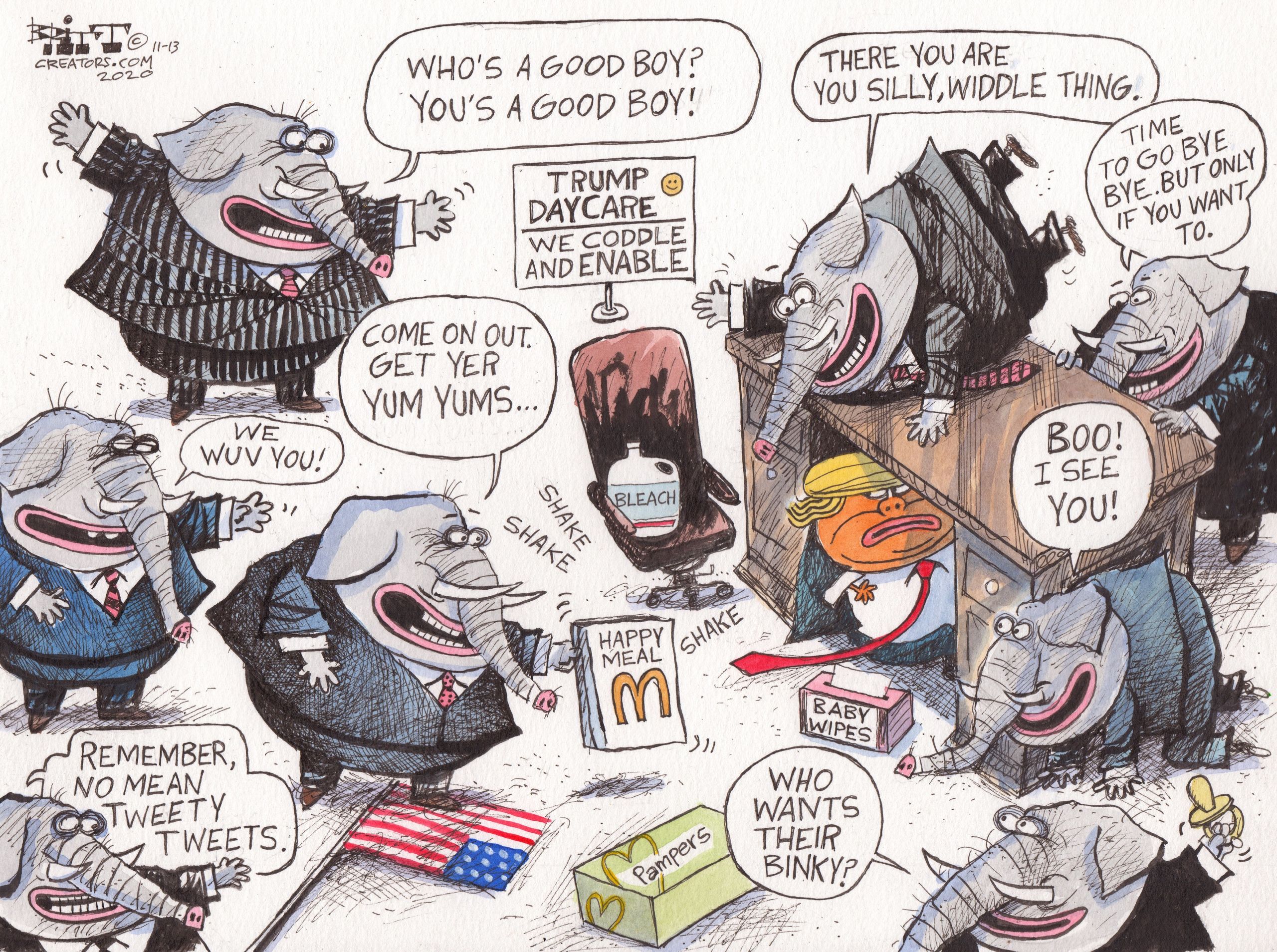 Political Cartoon U.S. Trump GOP election loss | The Week