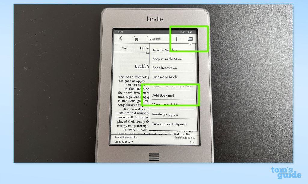 How to set and manage bookmarks on Kindle | Tom's Guide