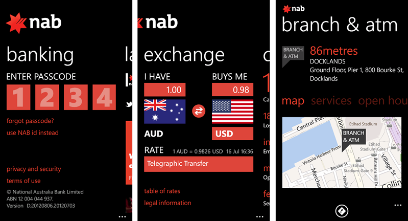 National Australian Bank (NAB) app lands in the Marketplace | Windows ...