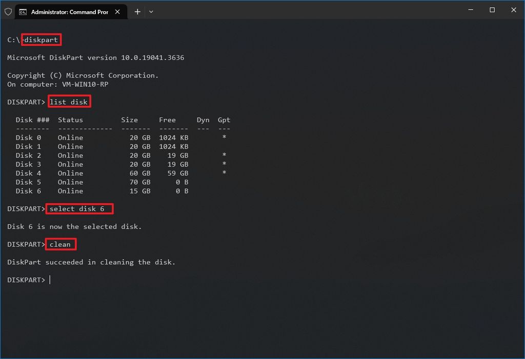 Use DiskPart to clean and format a drive that is not working on Windows ...