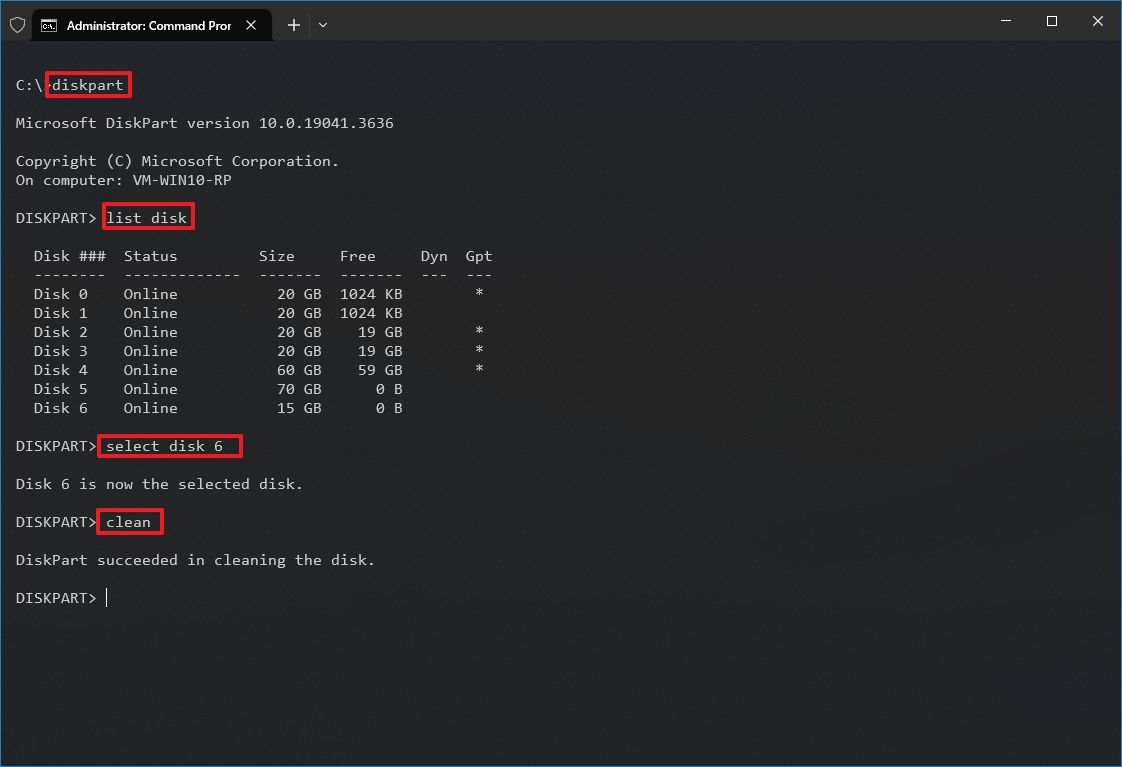 Use DiskPart to clean and format a drive that is not working on Windows ...