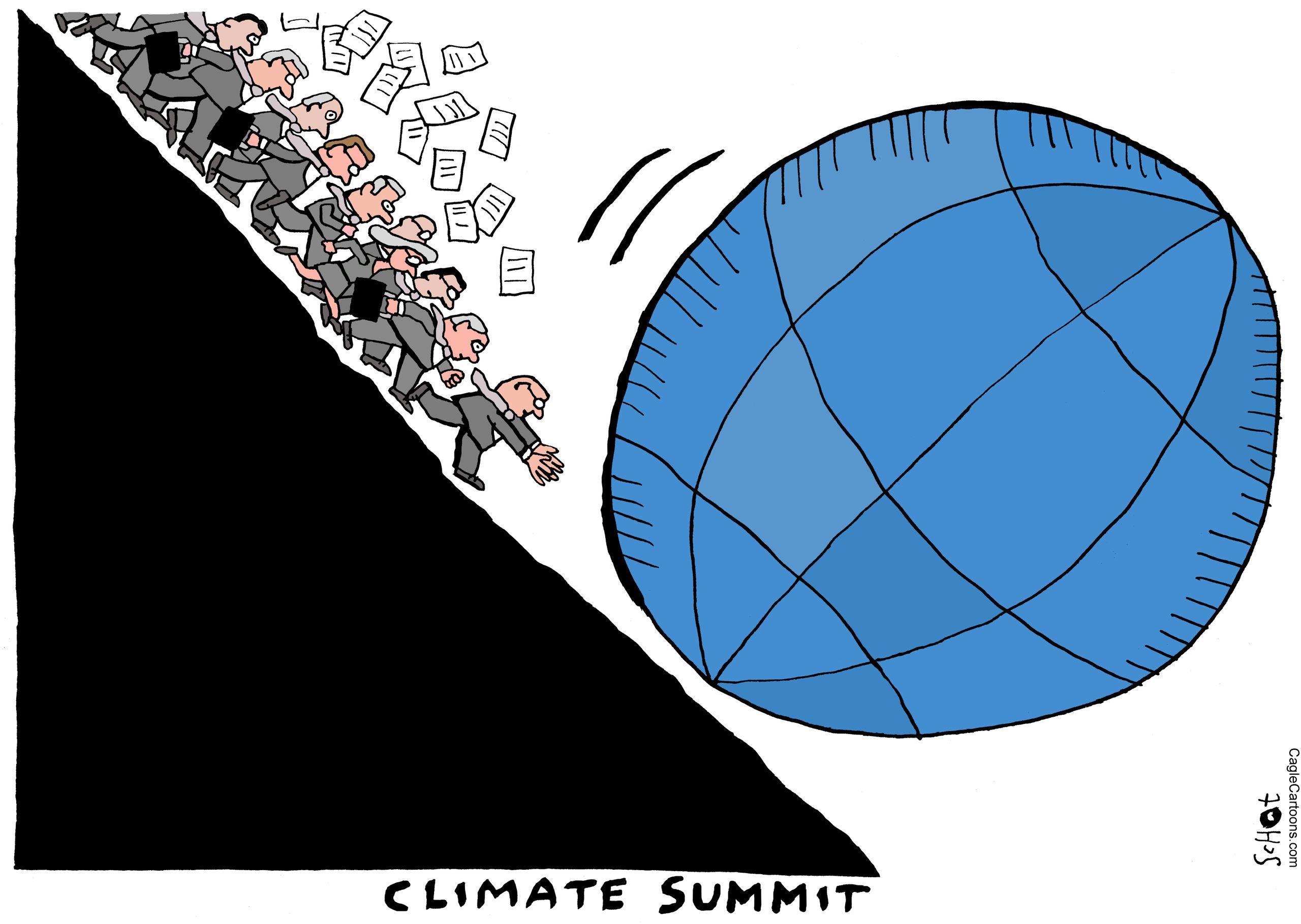 Political cartoon world climate summit global warming climate change ...