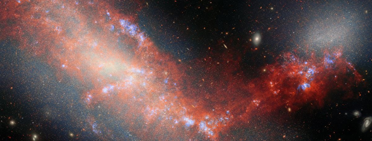 Glowing bridge hyperlinks dwarf galaxies in beautiful new picture from ...