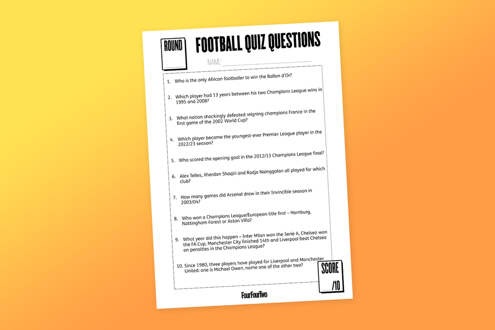 Pub quiz football questions: FREE packs to download | FourFourTwo