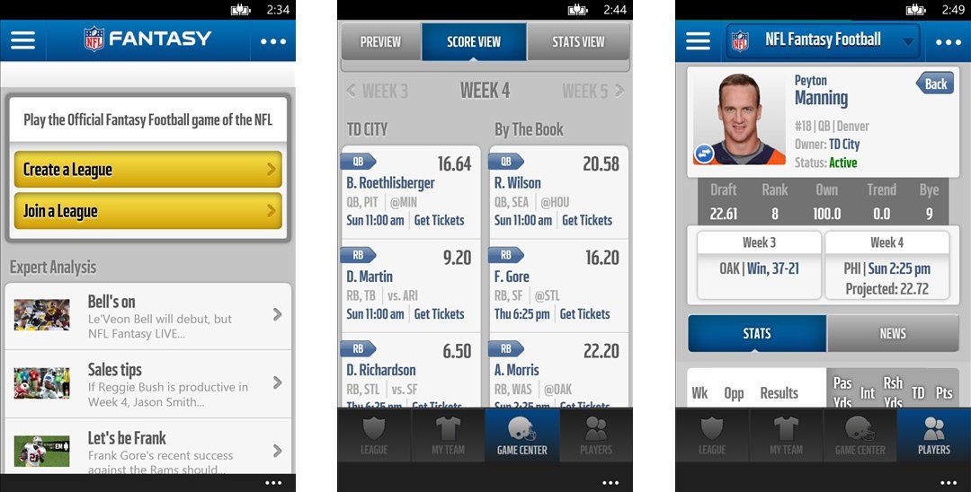 NFL finally releases official Fantasy Football app for Windows Phone 8 ...