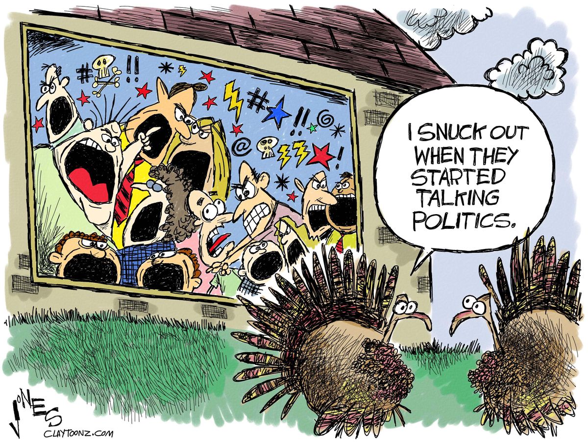 Editorial cartoon U.S. Thanksgiving holiday squabbles | The Week