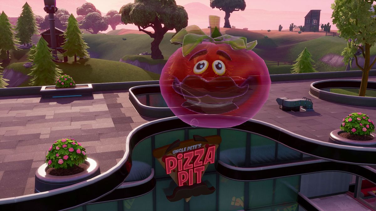 Fortnite holographic Tomato head, Durrr Burger head, and giant Dumpling ...