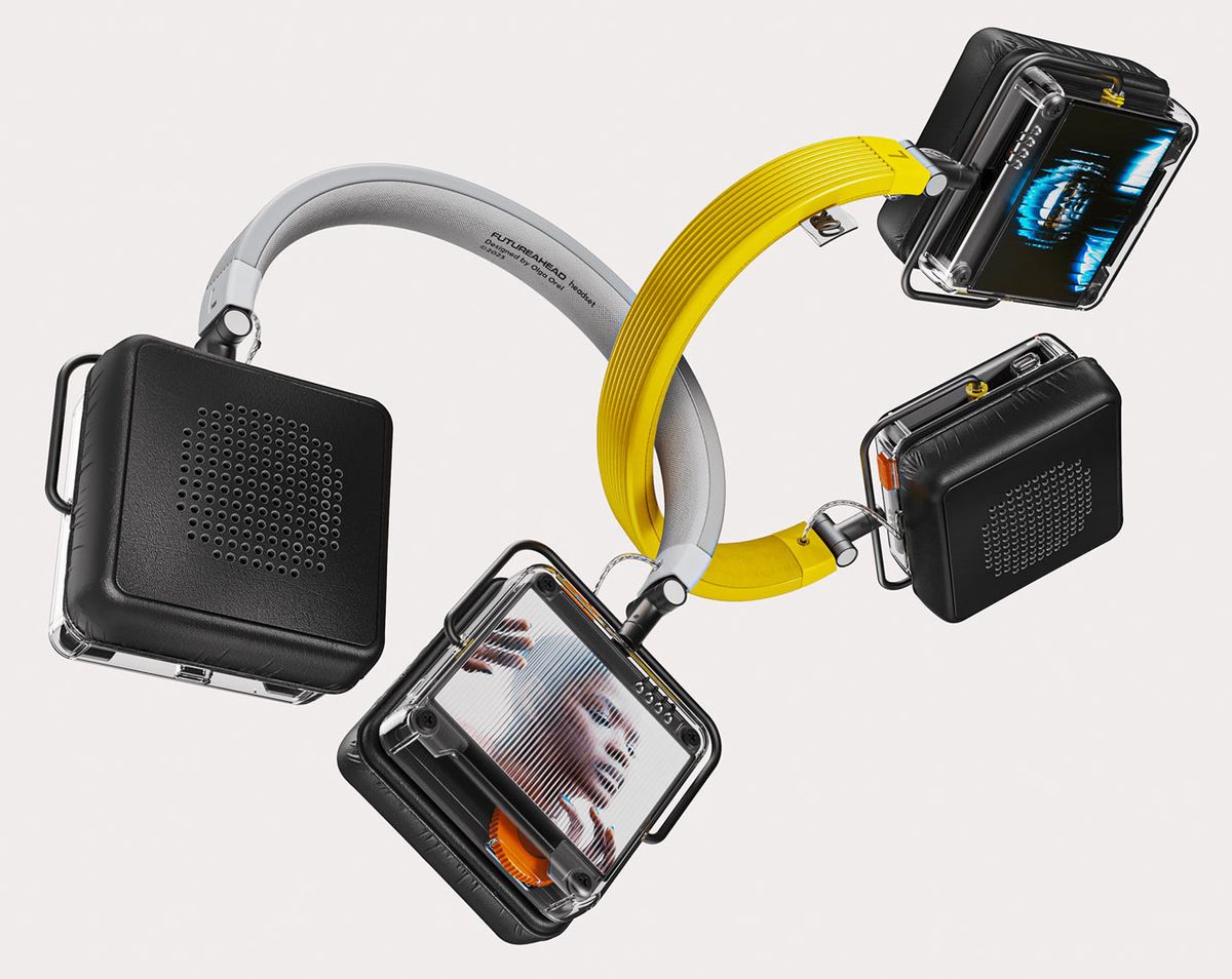 Straight Outta Cyberpunk: Headphone Concept Features on-Ear Displays ...