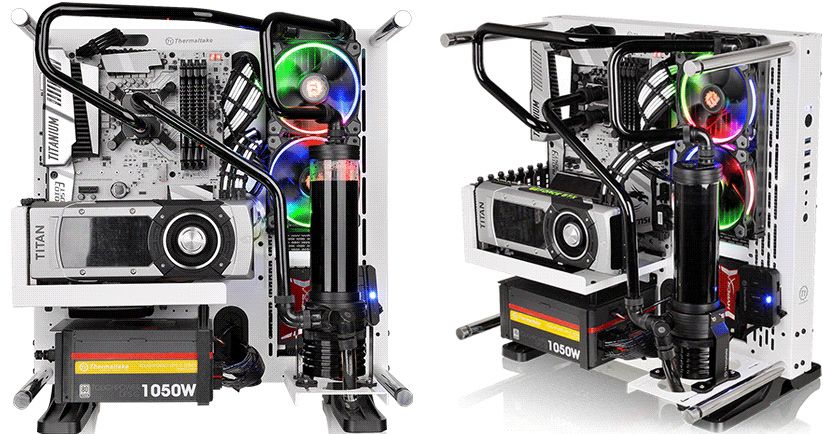 Thermaltake displays wall-mountable mini-ITX case and pure black ...