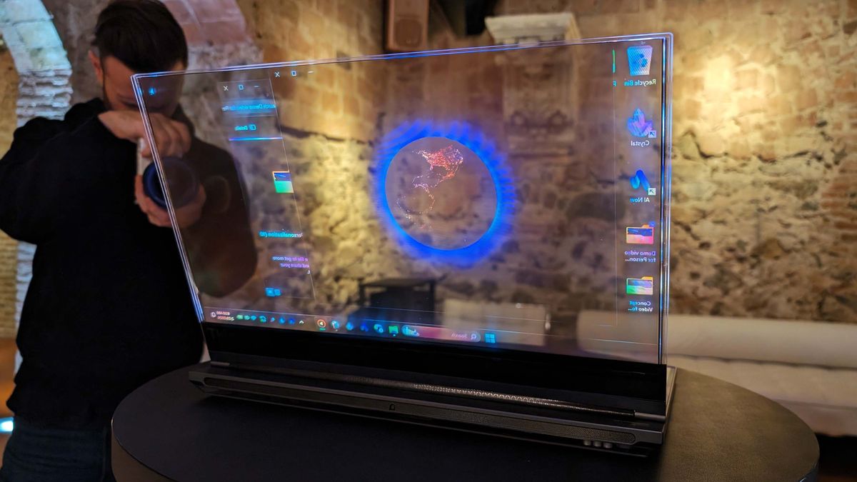 Lenovo's transparent laptop screen is impressive, but why would you ...