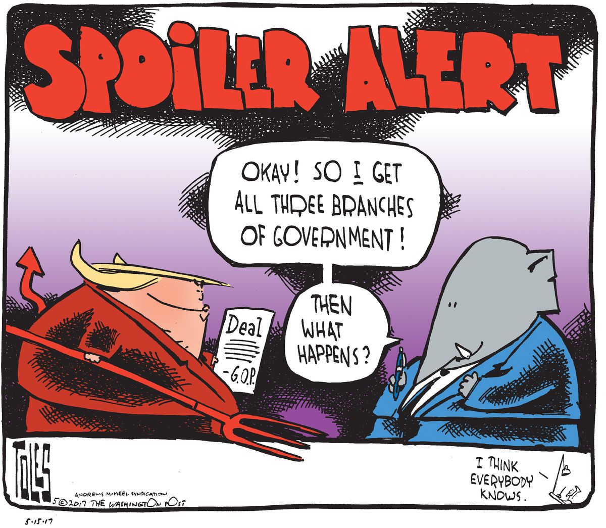 Political Cartoon U.S. GOP Republicans Trump Government Devil | The Week