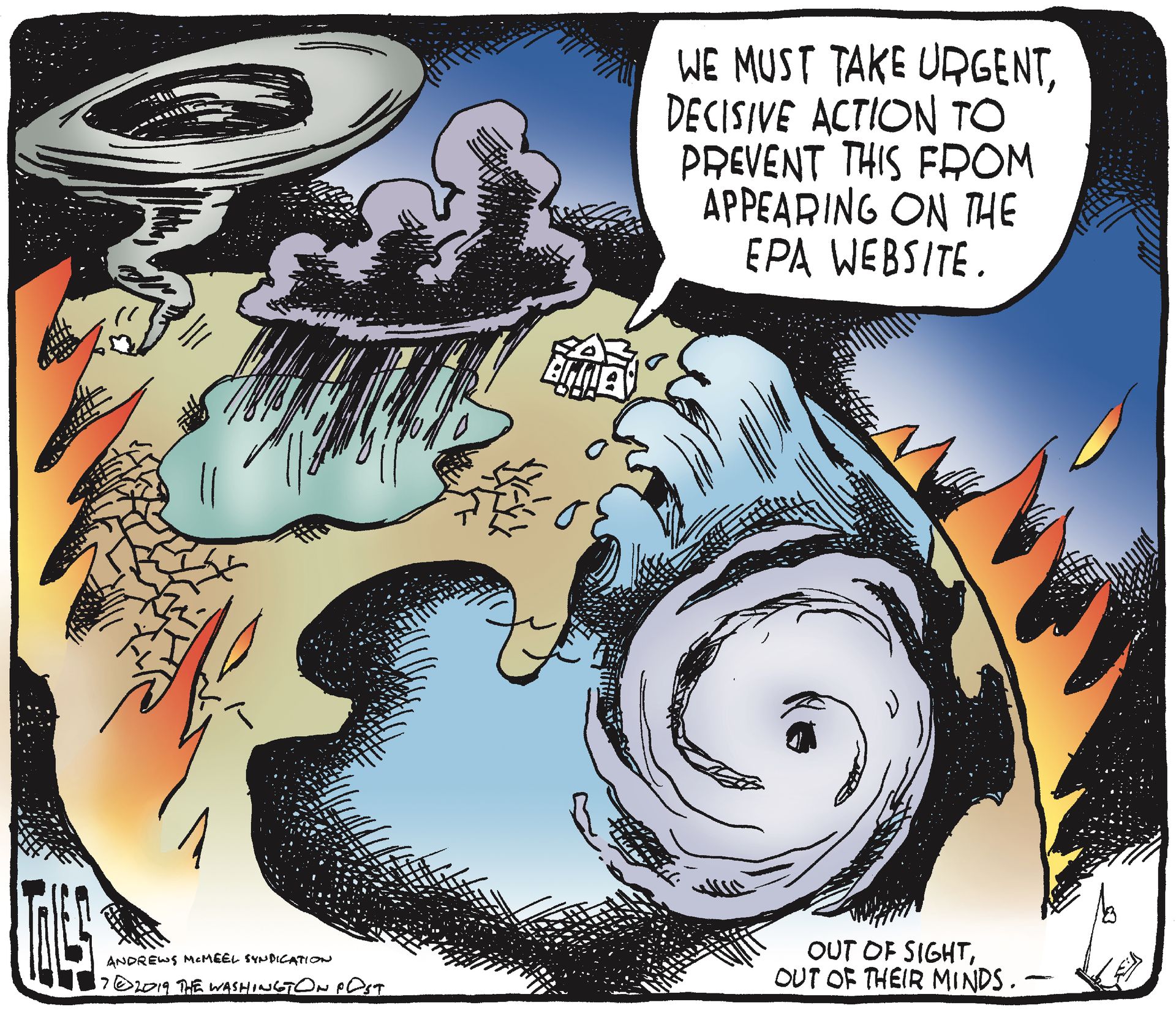 Political Cartoon Trump Climate Change EPA Website | The Week