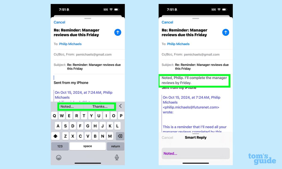 How to use Smart Replies in Mail using Apple Intelligence | Tom's Guide