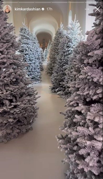 Kim Kardashian's Christmas trees use a minimal holiday trend | Homes ...