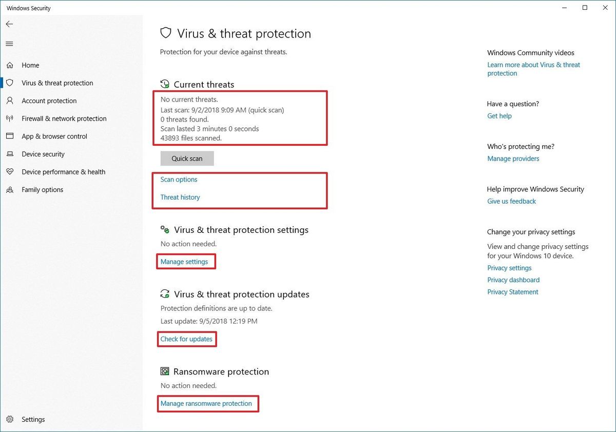 What's new with Windows Security on the Windows 10 October 2018 Update ...