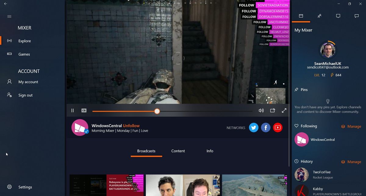 Mixer Go is a magnificent Mixer client for Windows 10 | Windows Central