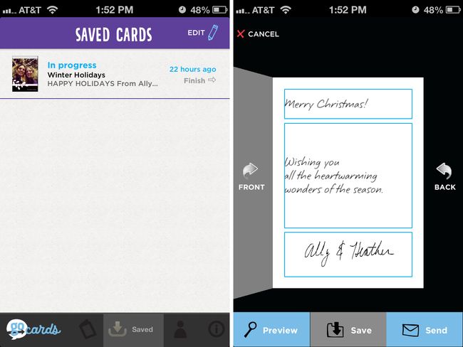 Cards vs. Ink Cards vs. Go Cards: Greeting card apps for iPhone ...
