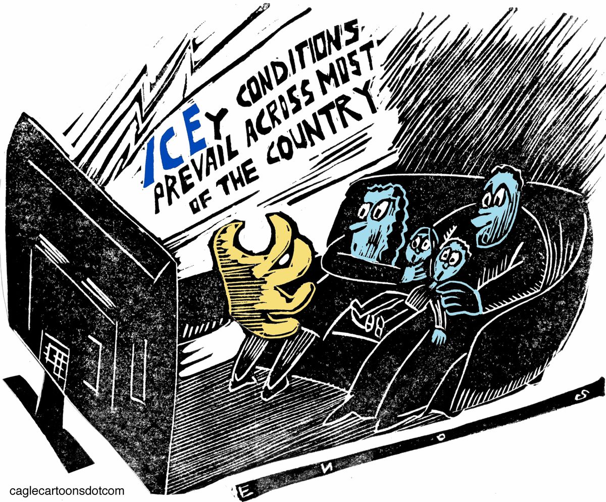 Political Cartoon U.S. ICE Raids Weather Conditions | The Week