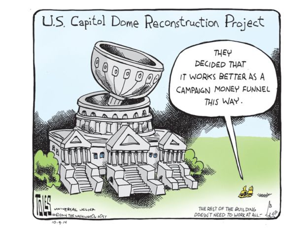 Political cartoon campaign finance elections | The Week