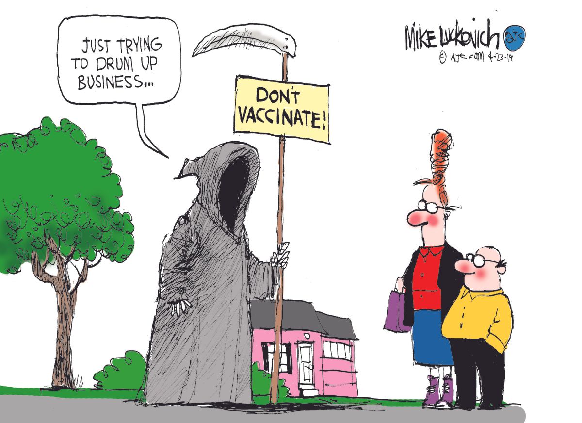 Editorial Cartoon U.S. Anti-Vaccination movement children parents | The ...