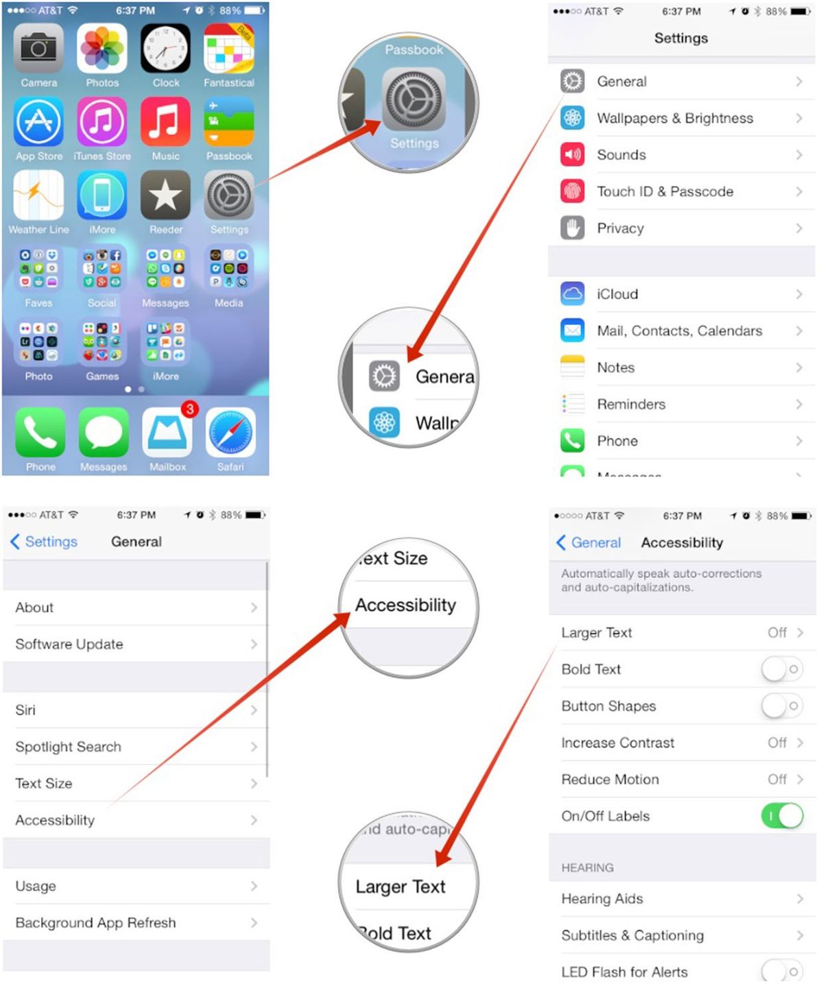 How to increase legibility with large and bold text for visual ...
