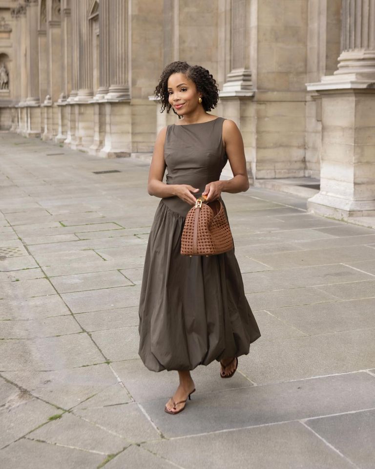 Fashion People Can't Stop Wearing the Basque Waist Dress Trend This ...