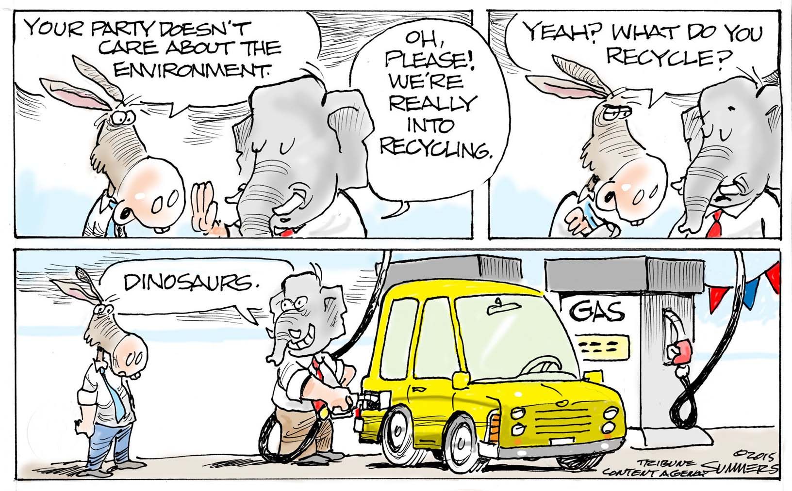 Editorial cartoon U.S. GOP Climate Gas | The Week