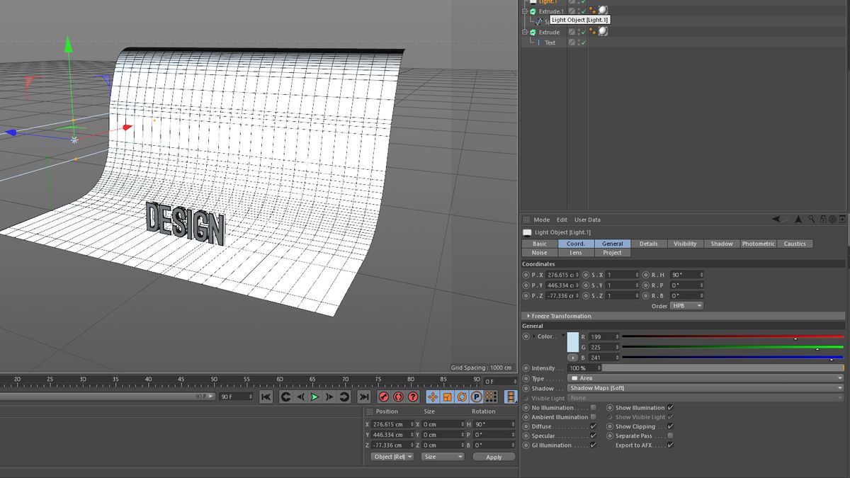 Finishing 3D text and rendering in Cinema 4D - 3D text tutorial for ...