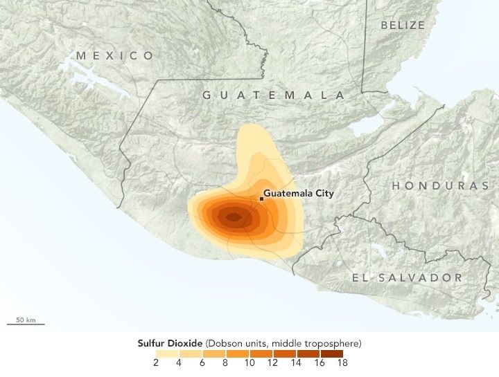 Deadly Fuego Volcano Eruption in Guatemala Spotted from Space (Photos ...