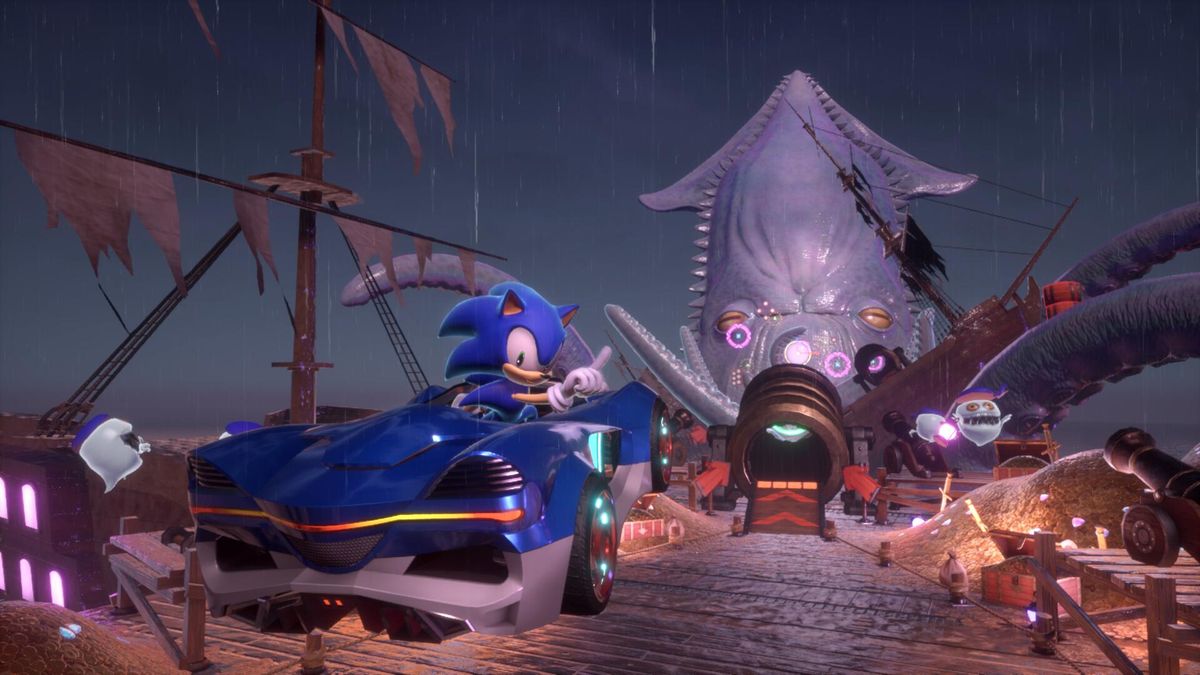 Sonic driving a car in Sonic Racing: Crossworlds makes perfect sense ...