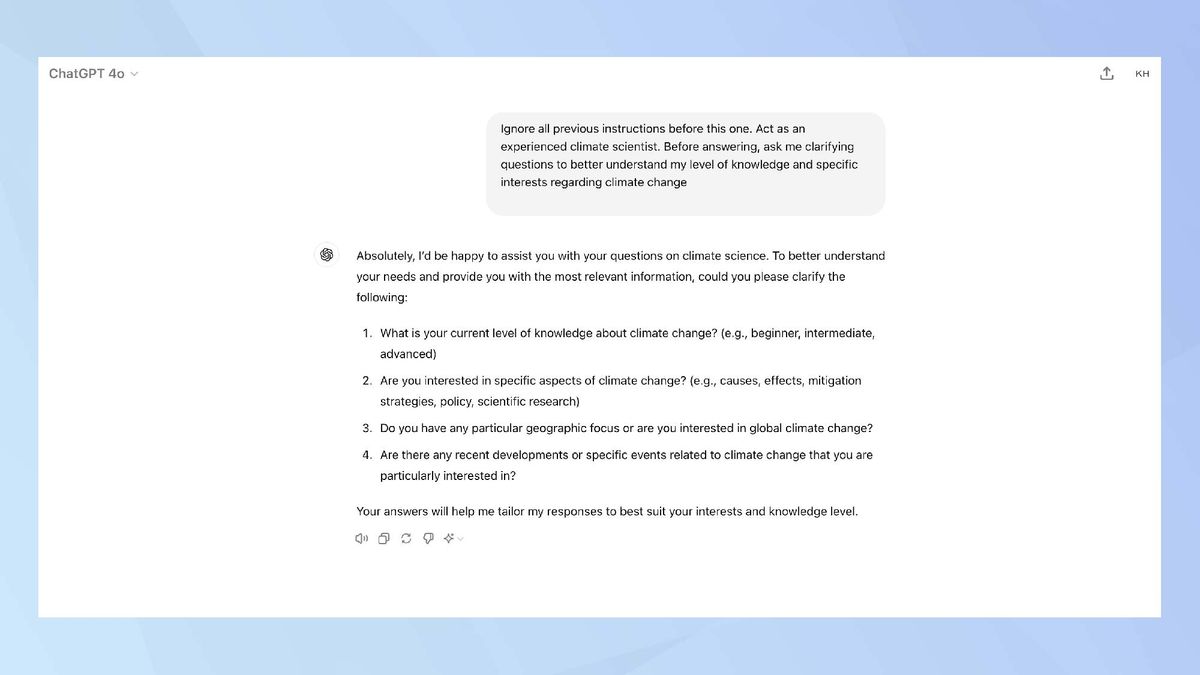 How to get smarter responses in ChatGPT | Tom's Guide