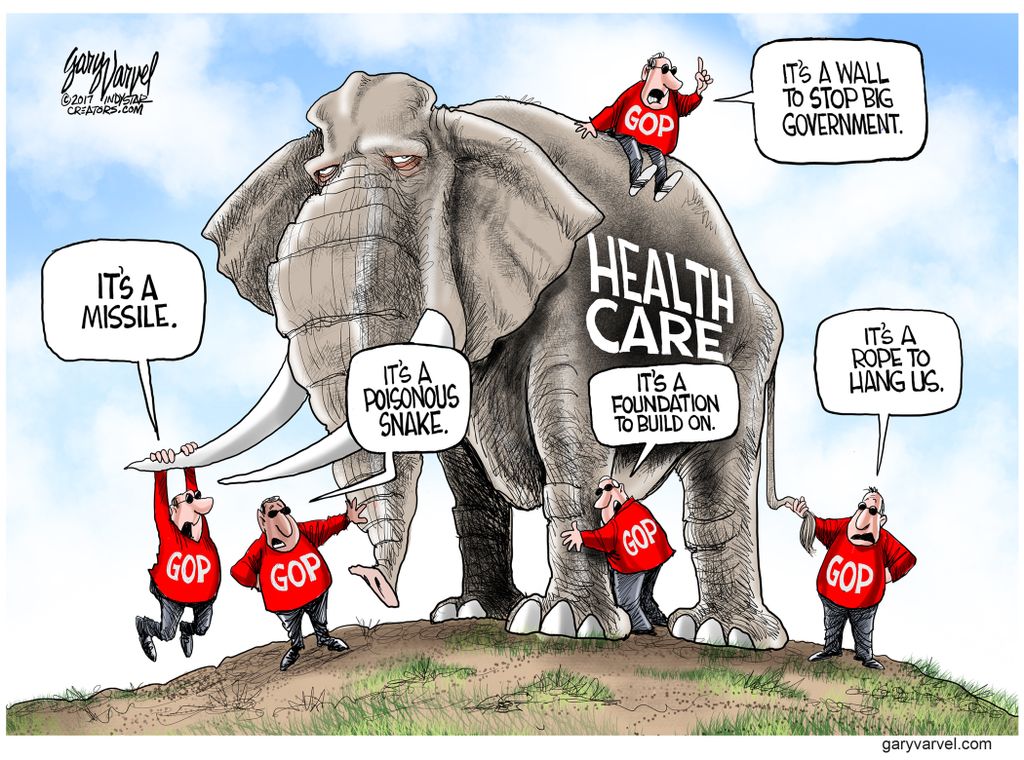 Political Cartoon U.S. Health care GOP Trumpcare American Health Care ...