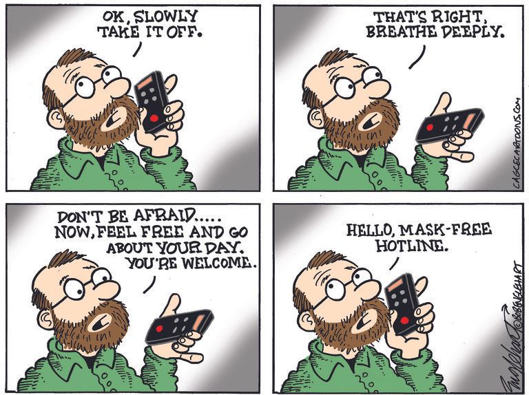 Editorial cartoon CDC masks. | The Week