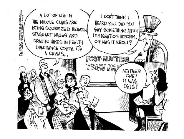Political cartoon middle class ISIS Ebola election | The Week