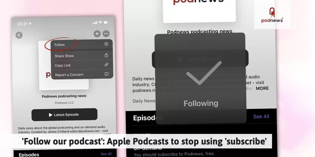 Apple Podcasts is removing the 'subscribe' button | iMore