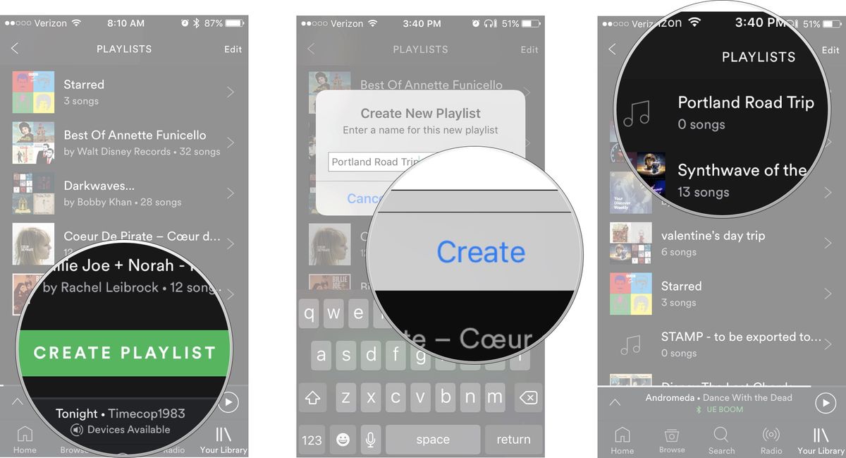 How to create and share playlists with friends on Spotify for iPhone ...