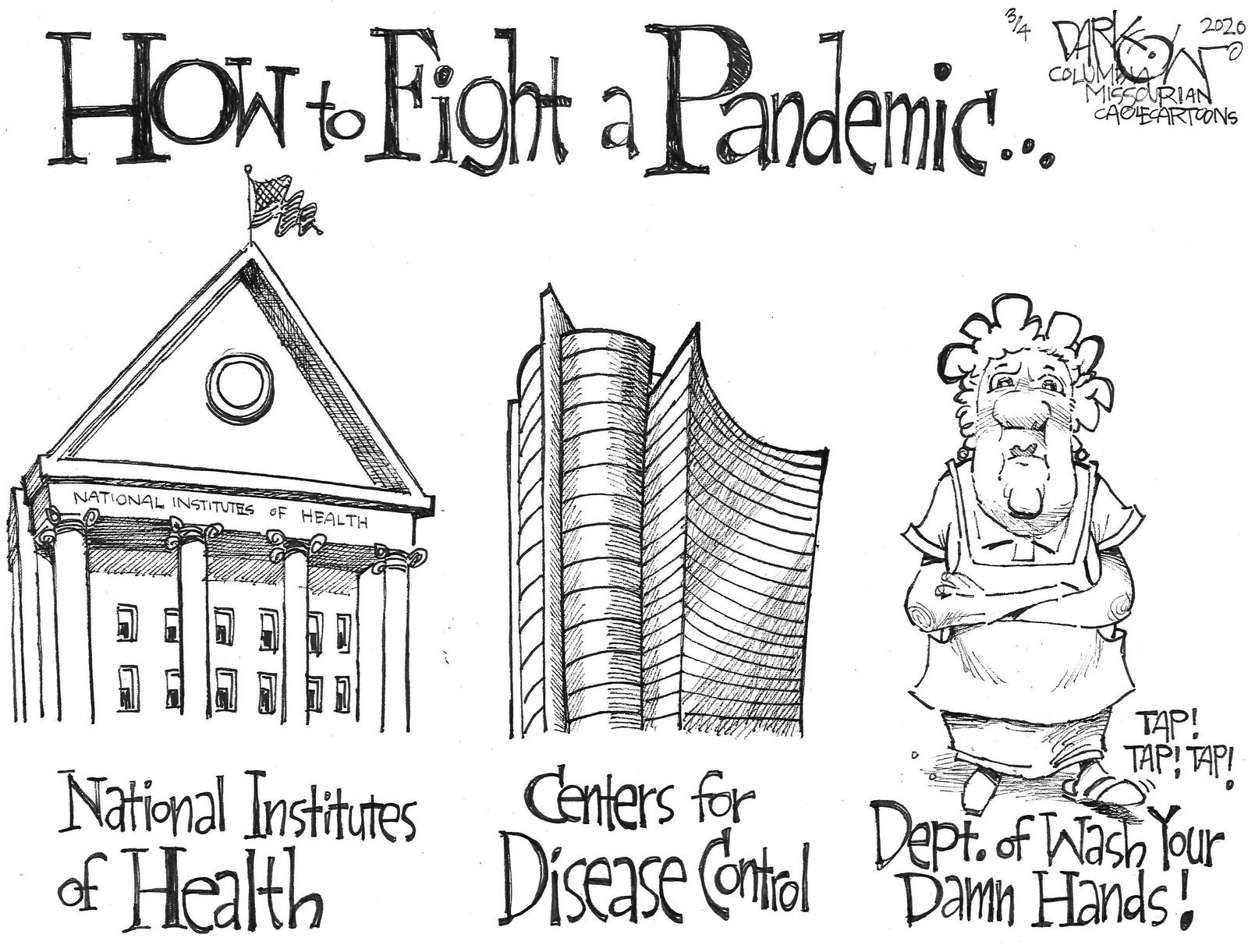 Editorial Cartoon U.S. Coronavirus National Institute of Health CDC ...