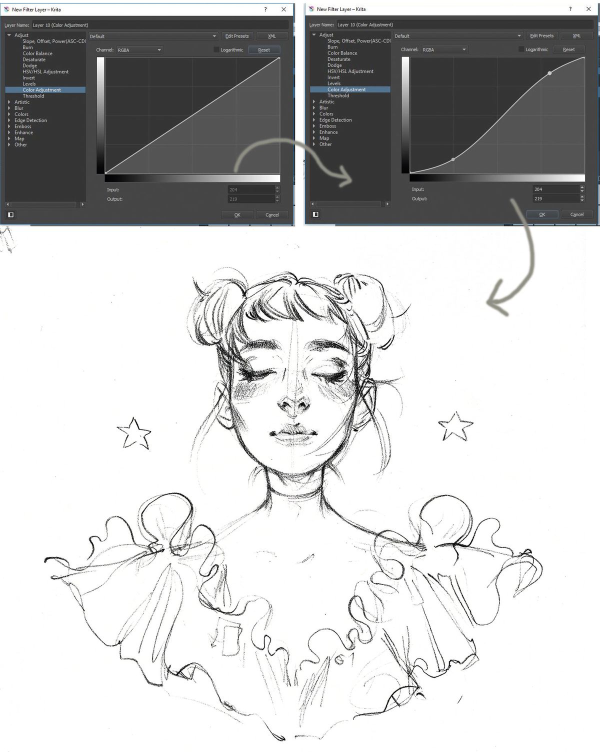 Krita tutorial: Tidy your sketches - Krita tutorials: Learn the basics ...
