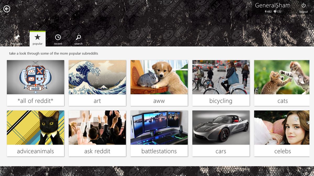 Reddit! for Windows 8 is a beautiful and functional app for browsing ...