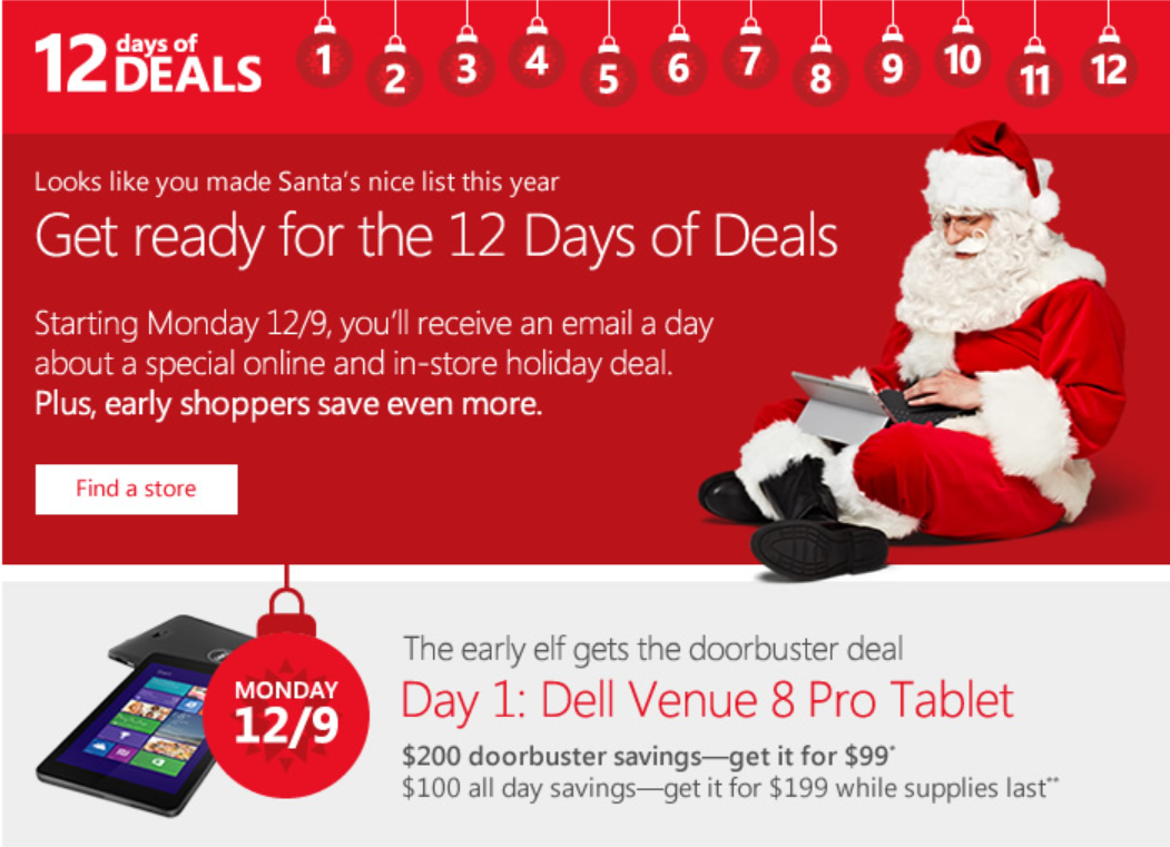 Microsoft kicks off its Christmas 12 Days of Deals; upcoming daily ...