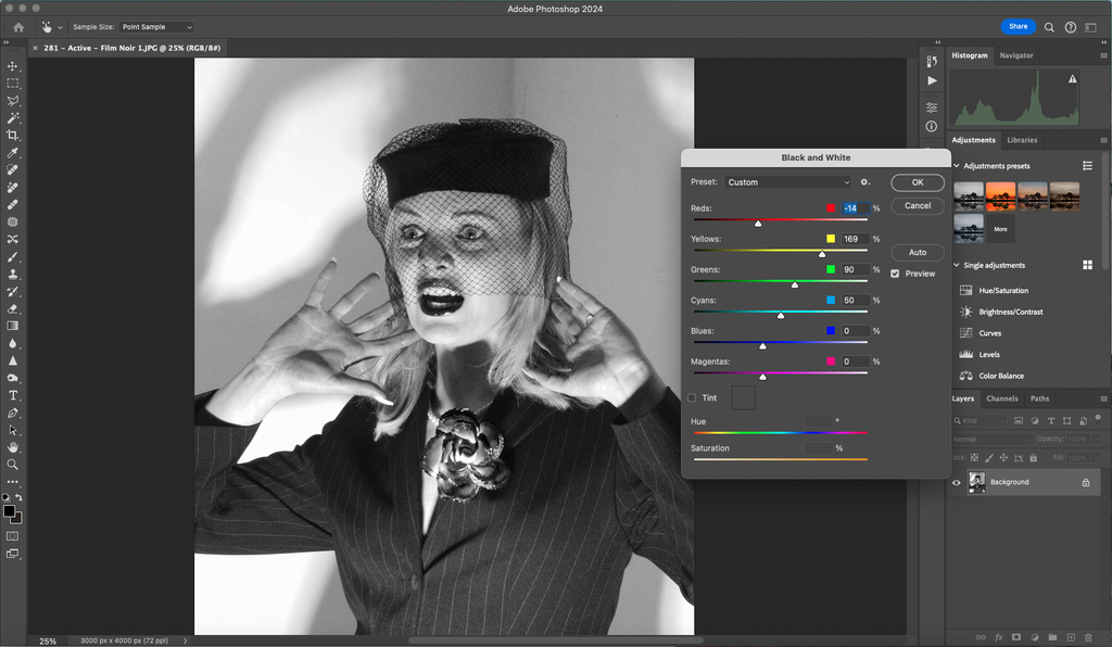 I broke ALL the rules to photograph this classic film noir portrait ...