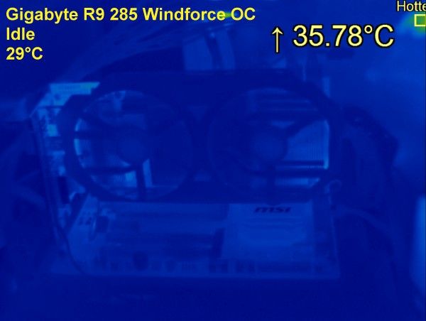 AMD Radeon R9 285 Temperature and Noise Results