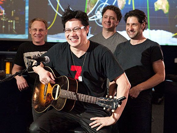 Rock Band Serenades Discovery Astronauts With Out-of-This-World Music ...