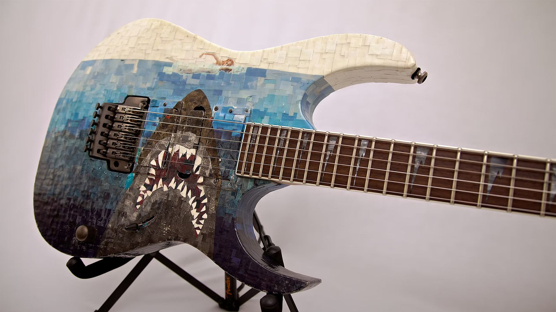 Jaws guitar made from pages of Guitar World going to auction | Guitar World