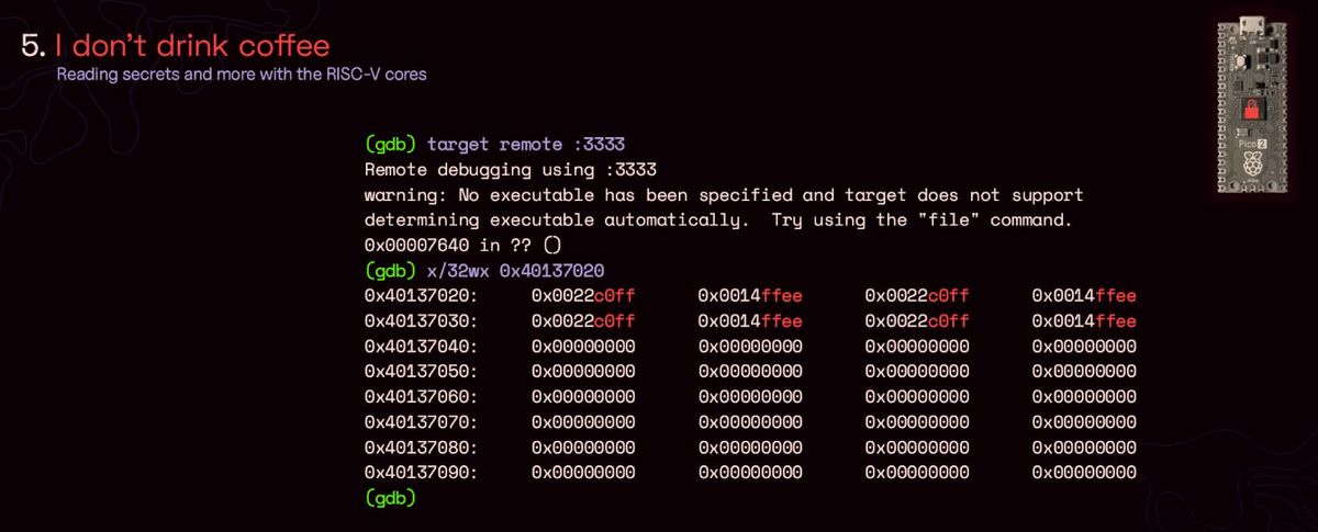 It looks like the Raspberry Pi RP2350 Hacking Challenge may have been ...