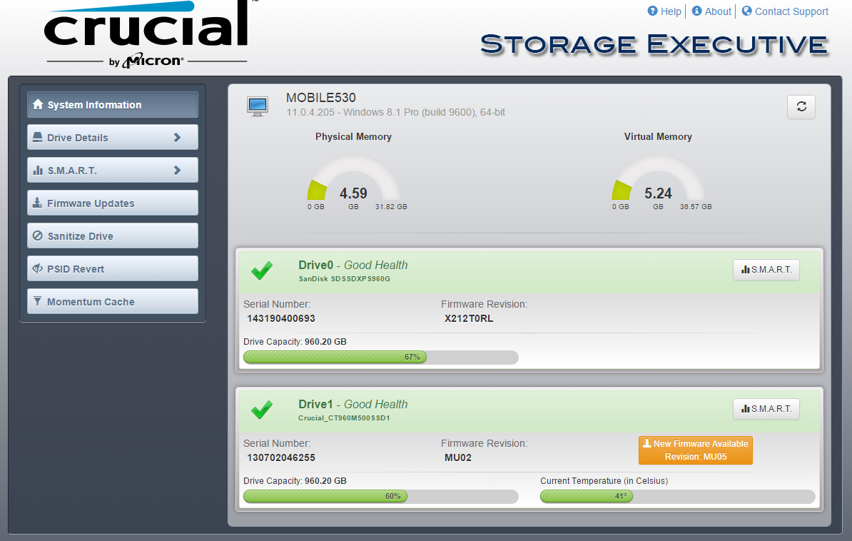 Crucial Updates Storage Executive: Now with Momentum Cache | Tom's Hardware