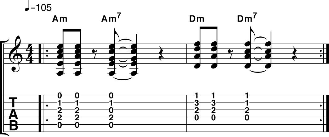 A beginner guitar lesson on playing minor 7th chords | MusicRadar