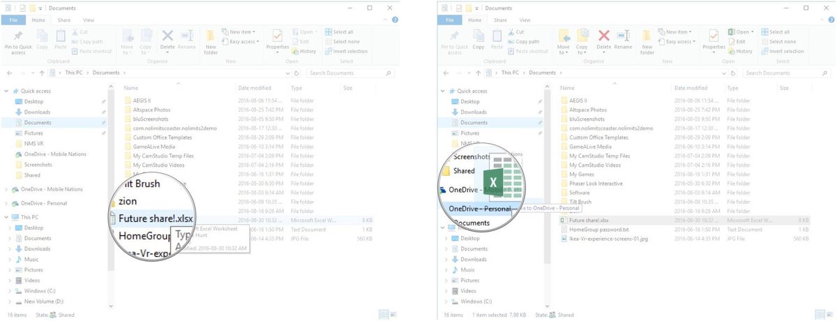 How to share Office 365 documents and folders between Windows 10 PC and ...