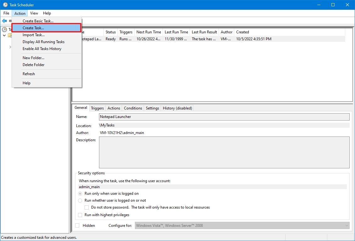 How To Create An Automated Task Using Task Scheduler On Windows 10 Windows Central