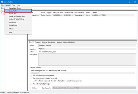 How to create an automated task using Task Scheduler on Windows 10 ...
